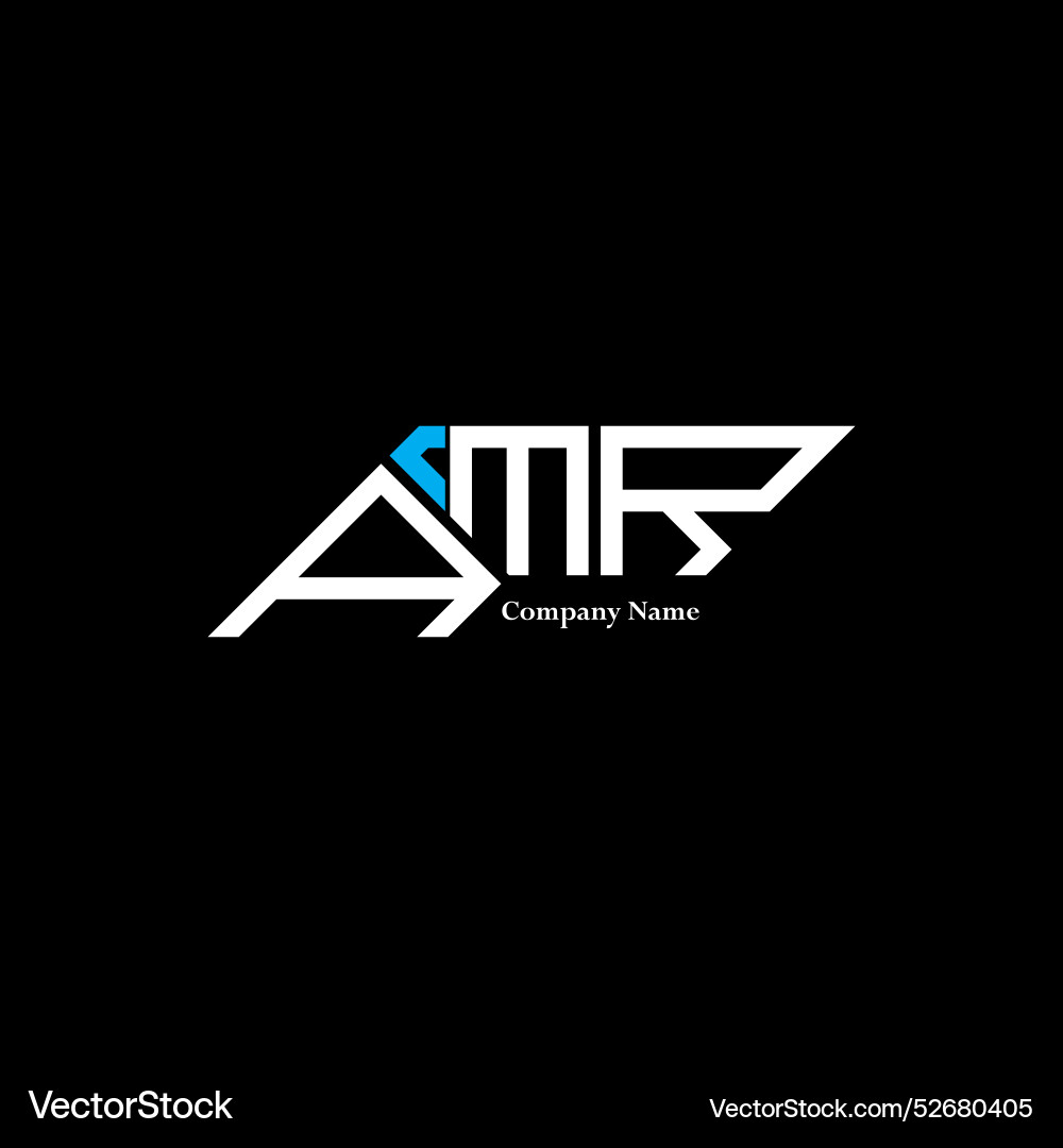 Amr logo design simple and modern Royalty Free Vector Image