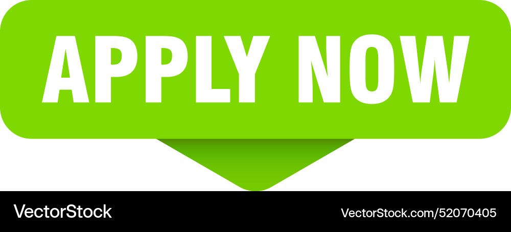 Apply now sticker sign on transparent Royalty Free Vector