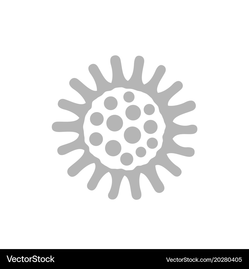 Bacteria icon on white Royalty Free Vector Image