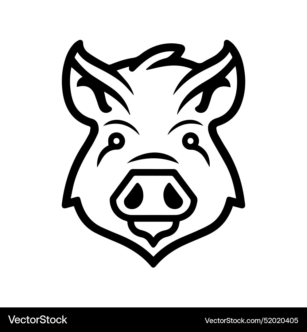 Boar icon or modern line symbol art Royalty Free Vector