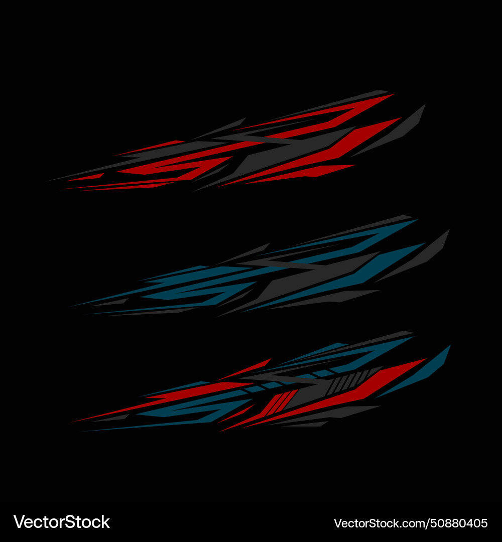 Car body wrapping sticker design Royalty Free Vector Image