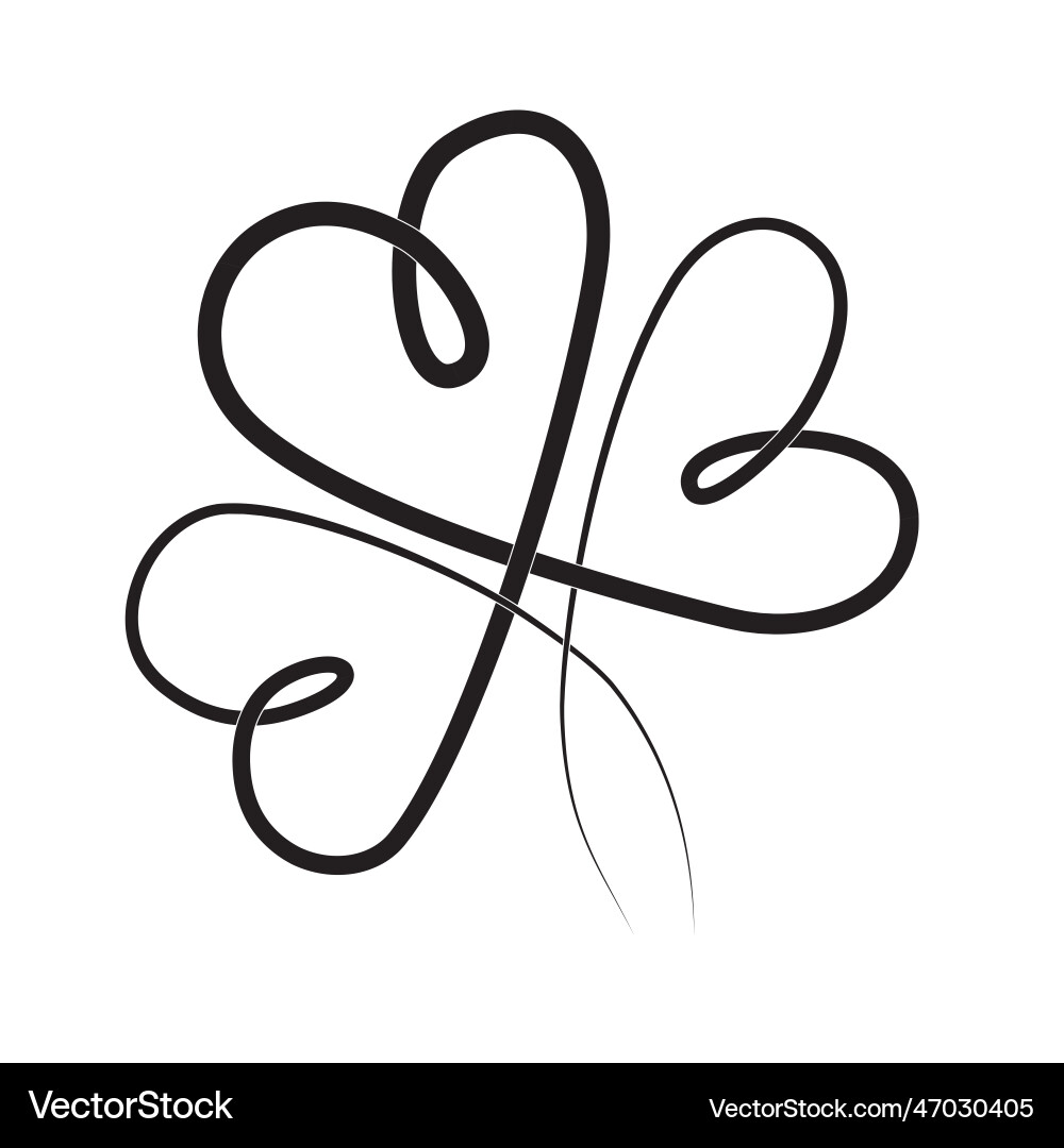 Creative shamrock logo design template tattoo Vector Image