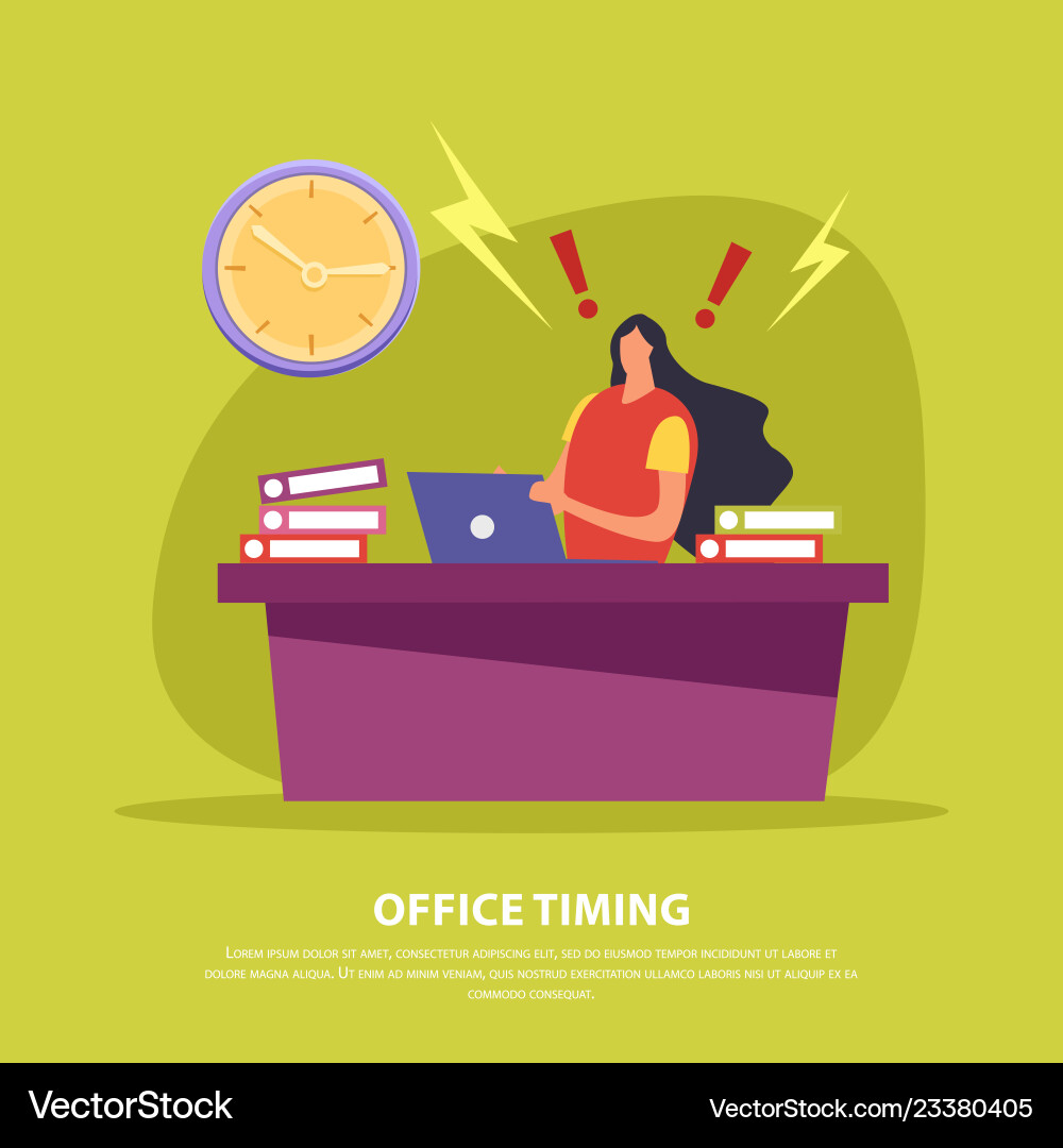 Deadline flat Royalty Free Vector Image - VectorStock