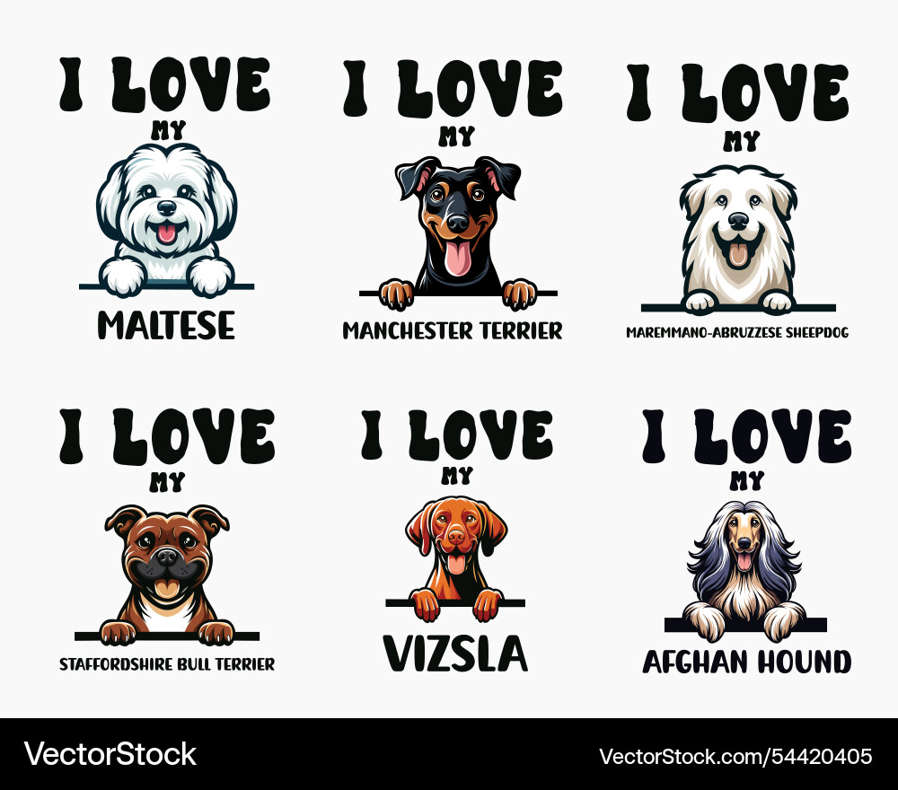 Dog lovers breed design Royalty Free Vector Image