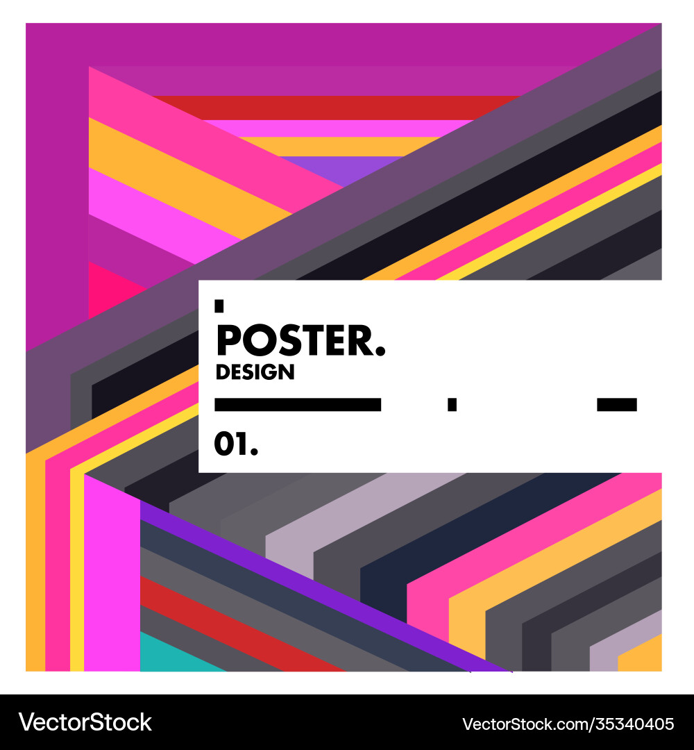 Geometric colorful pattern for poster and banner Vector Image