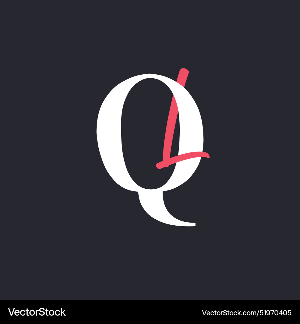 Letter ql logo perfectly blended initials Vector Image