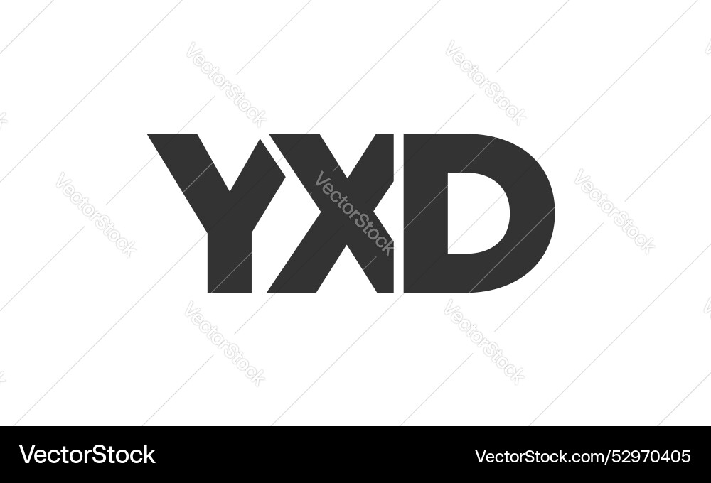 Yxd logo design template with strong and modern Vector Image