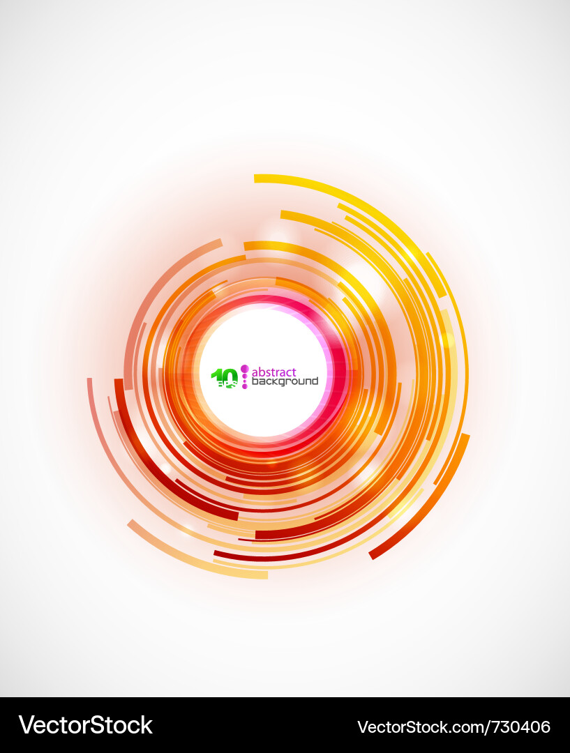 Abstract Glowing Circles Royalty Free Vector Image