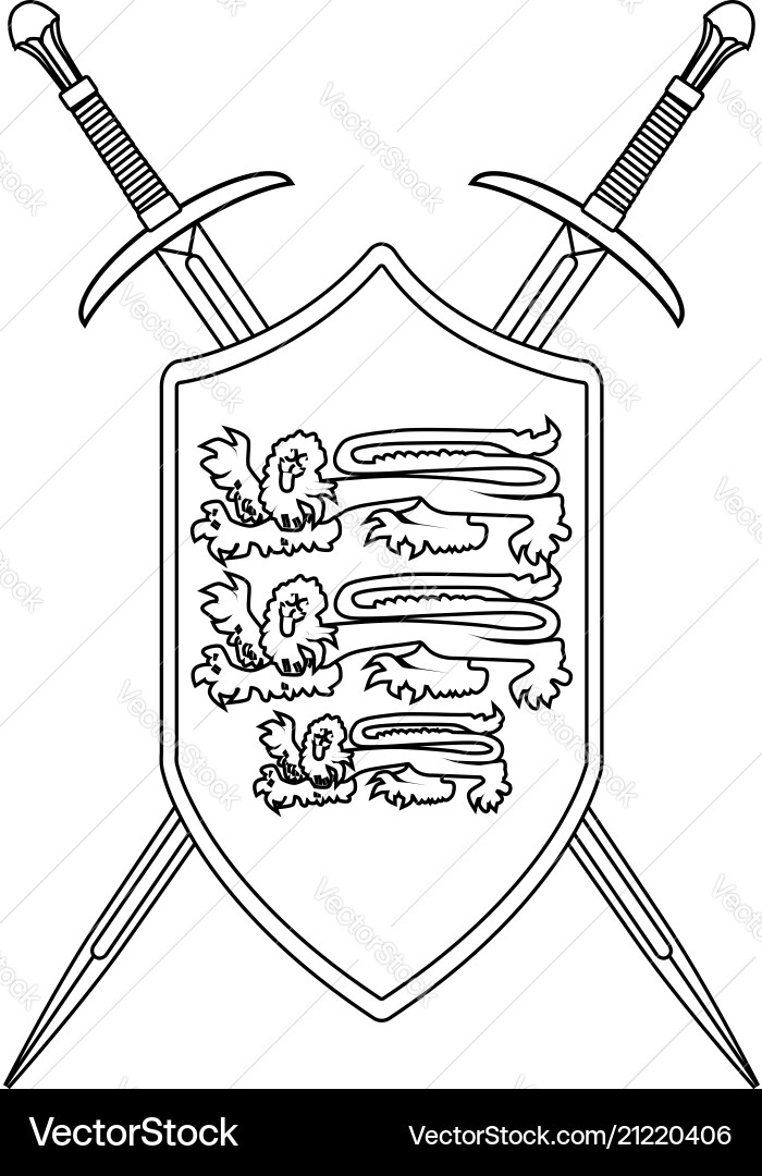 Crossed Swords And Shield Drawings