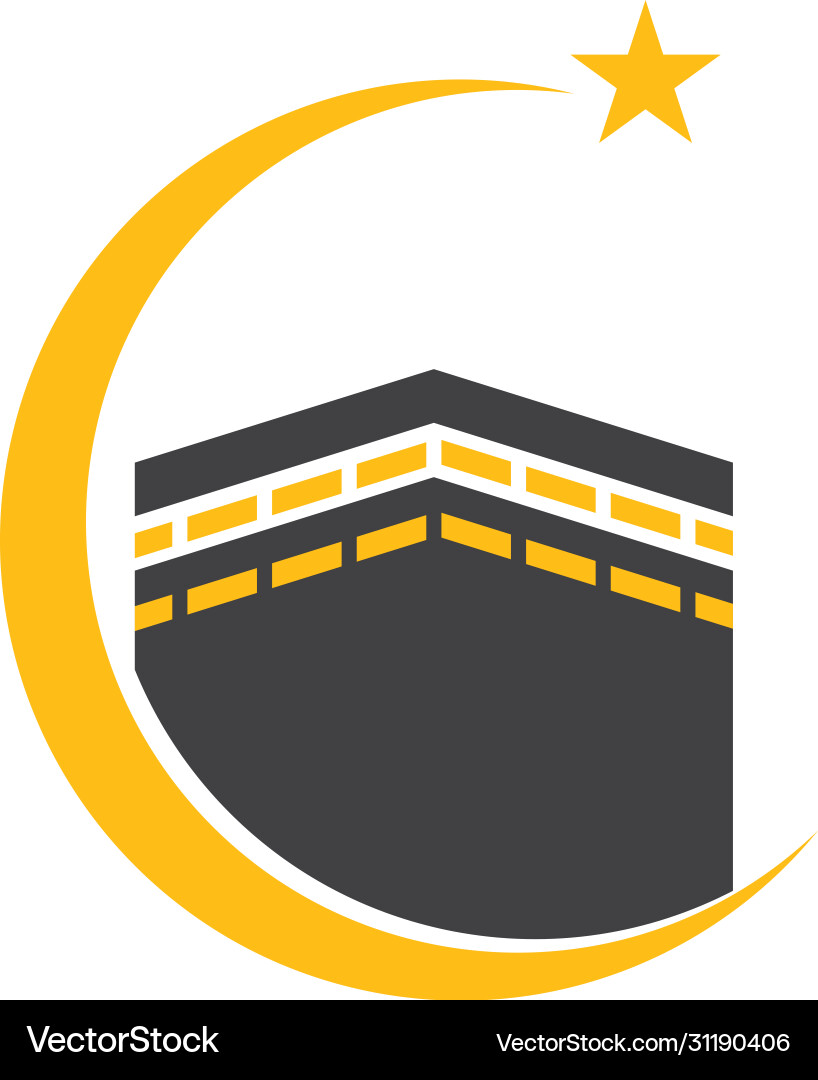 Kaaba logo Royalty Free Vector Image - VectorStock