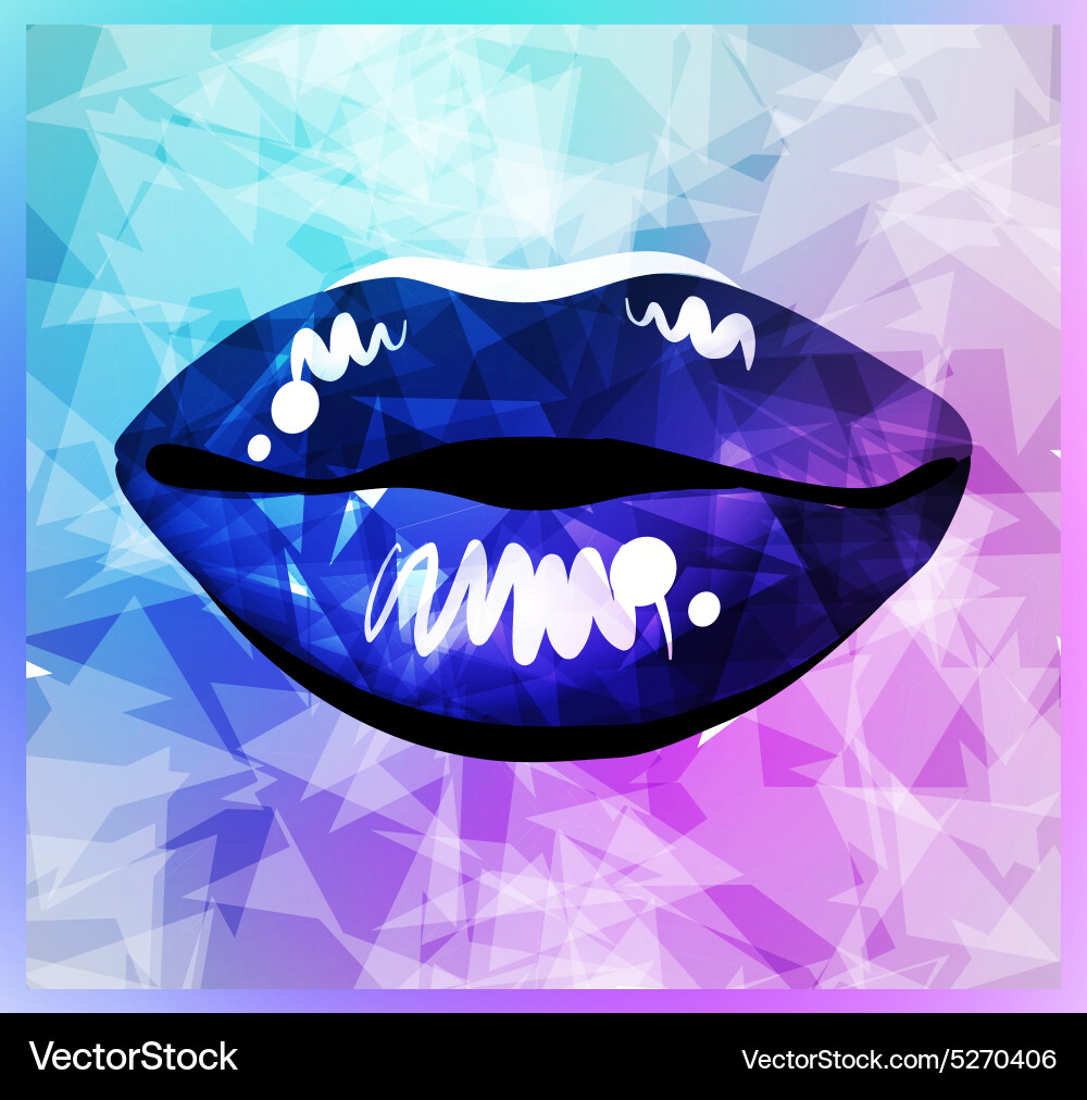 Modern lips background Royalty Free Vector Image