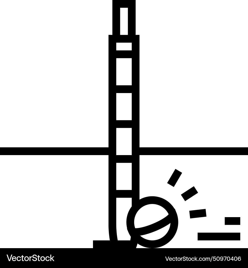 Peg out croquet game line icon Royalty Free Vector Image