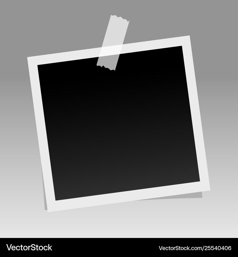 Photo frame on sticky tape template design Vector Image