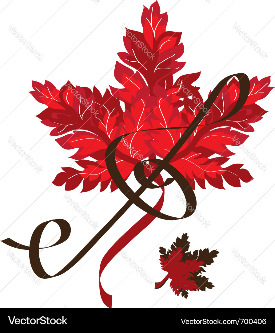 Red leaf Royalty Free Vector Image - VectorStock