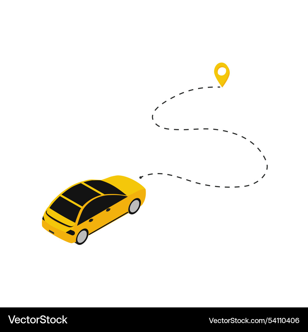 Taxi map way cab sarvice gps Royalty Free Vector Image