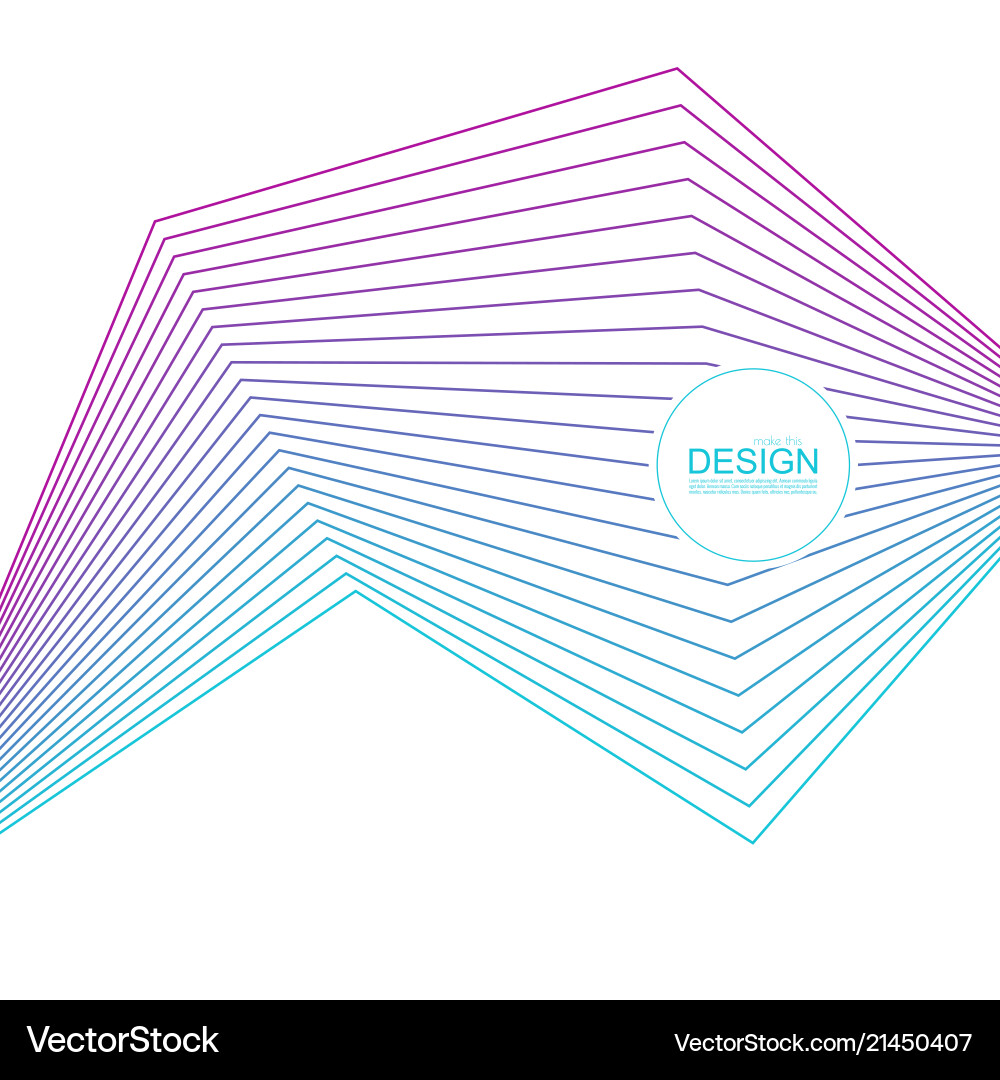 Abstract background with gradient color lines Vector Image