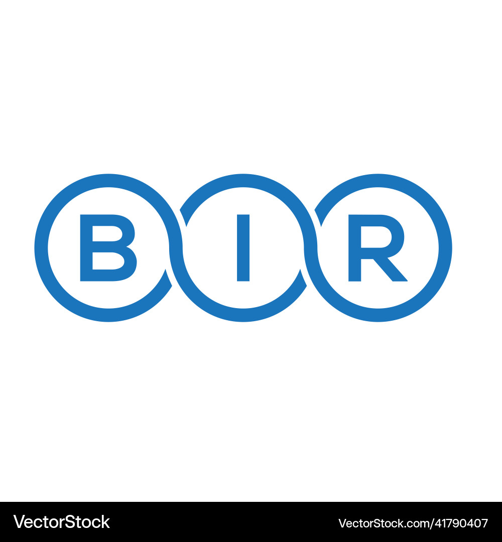 Bir letter logo design on white background Vector Image