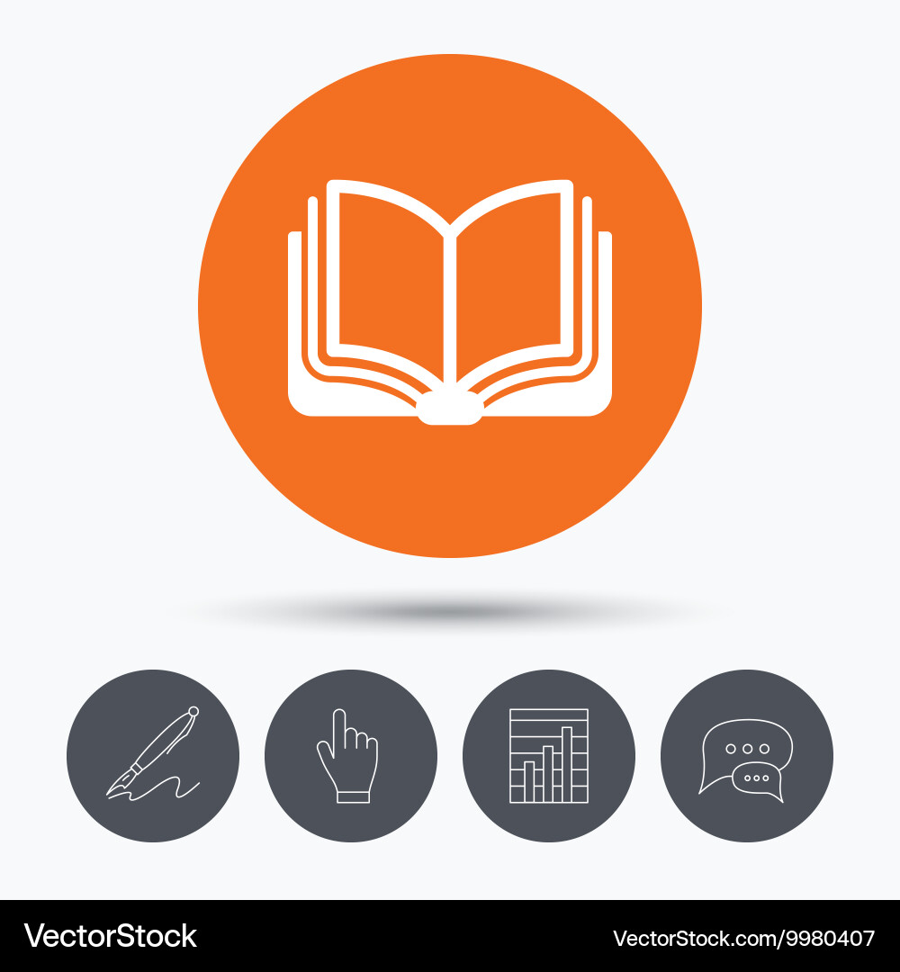 Book icon study literature sign Royalty Free Vector Image
