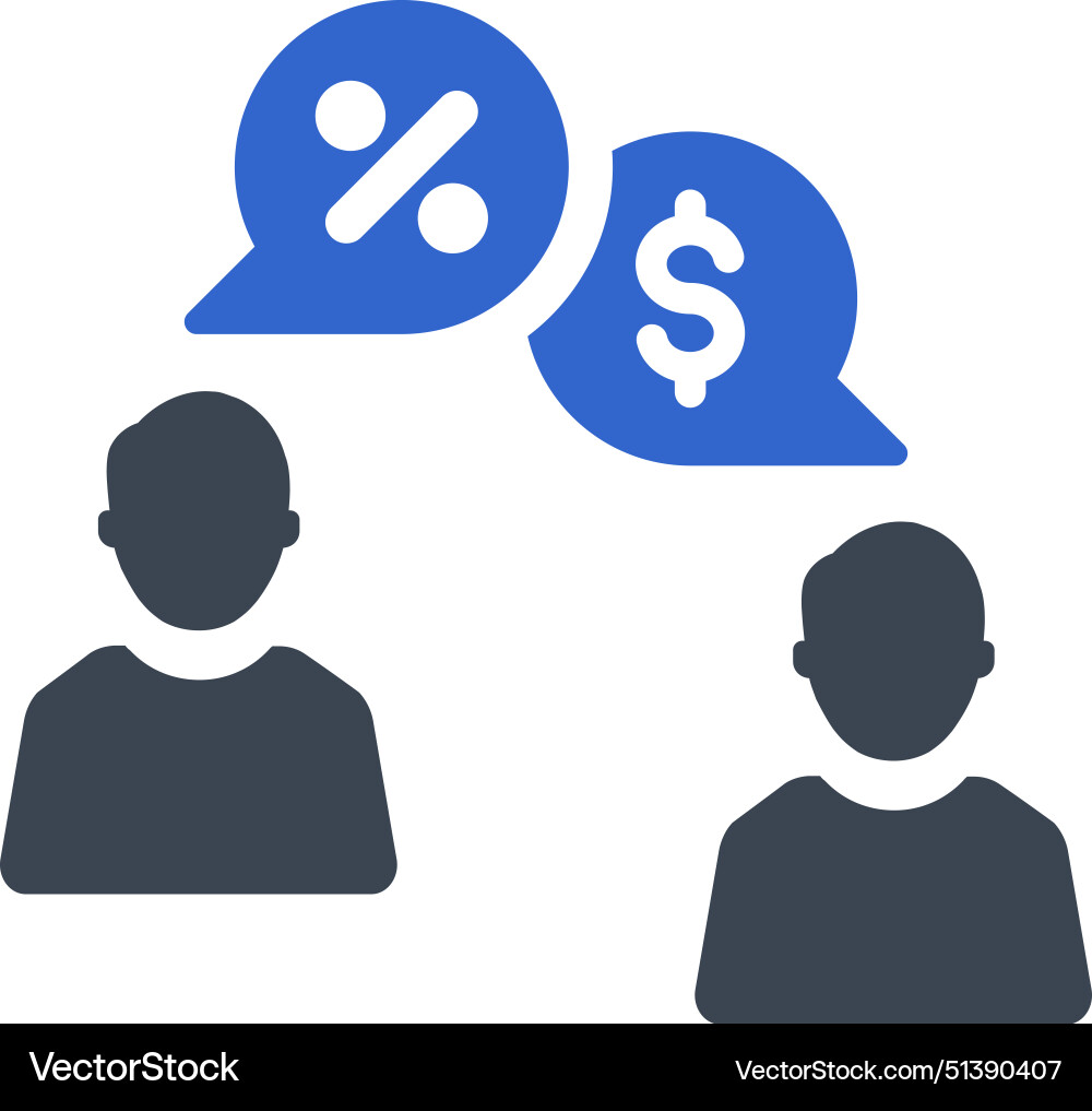Business negotiation icon Royalty Free Vector Image