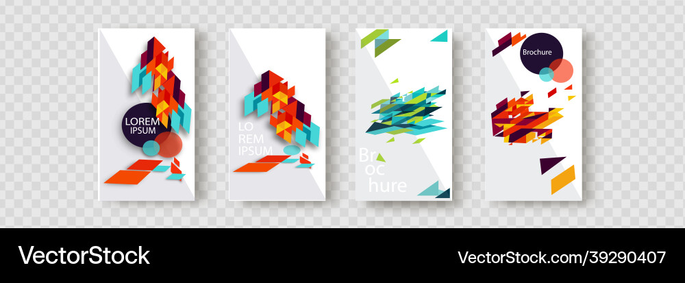 Covers with geometric pattern shapes Royalty Free Vector