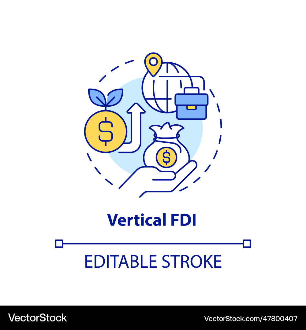 Customizable vertical fdi icon Royalty Free Vector Image