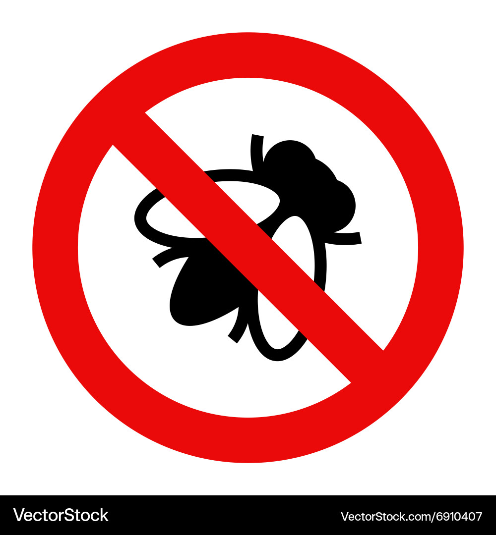 Fly warning sign Royalty Free Vector Image - VectorStock