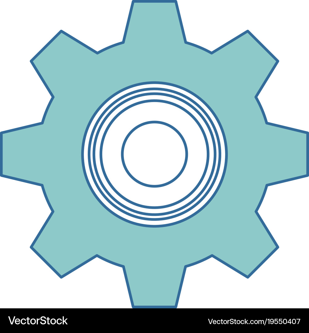 Gears machine isolated icon Royalty Free Vector Image