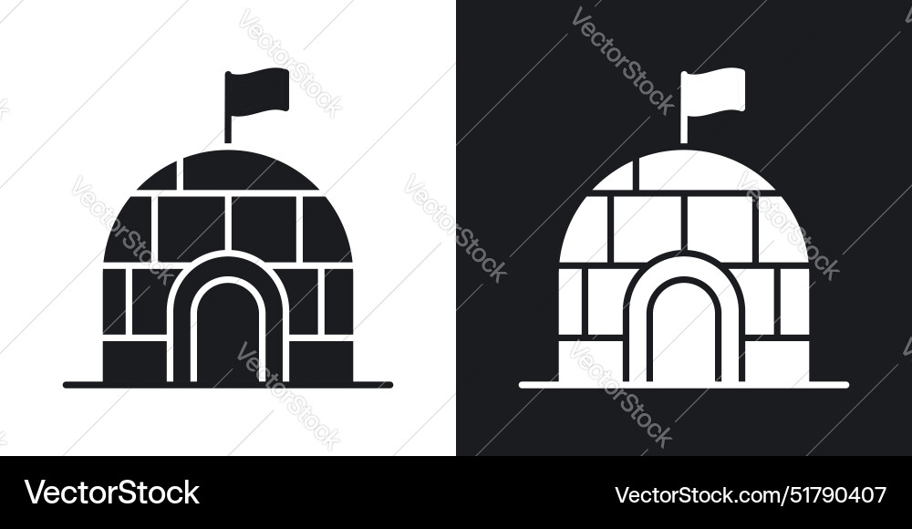 Igloo icon Royalty Free Vector Image - VectorStock