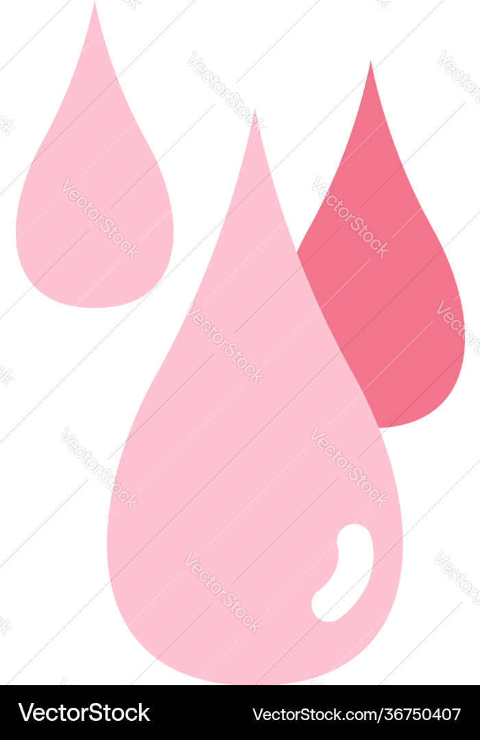 Pink drops on a white background Royalty Free Vector Image