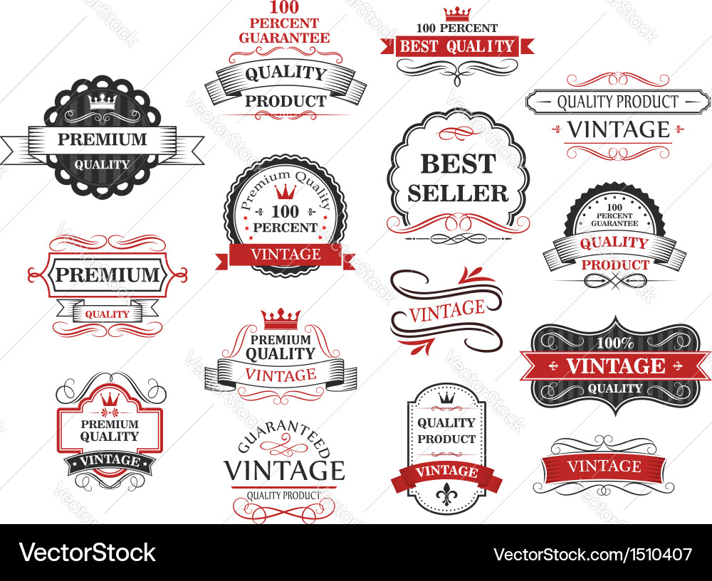 Premium and quality banners Royalty Free Vector Image