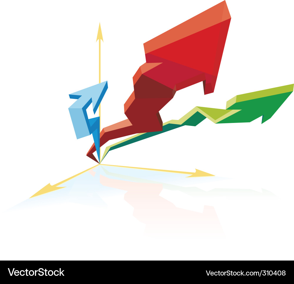 3d progress Royalty Free Vector Image - VectorStock