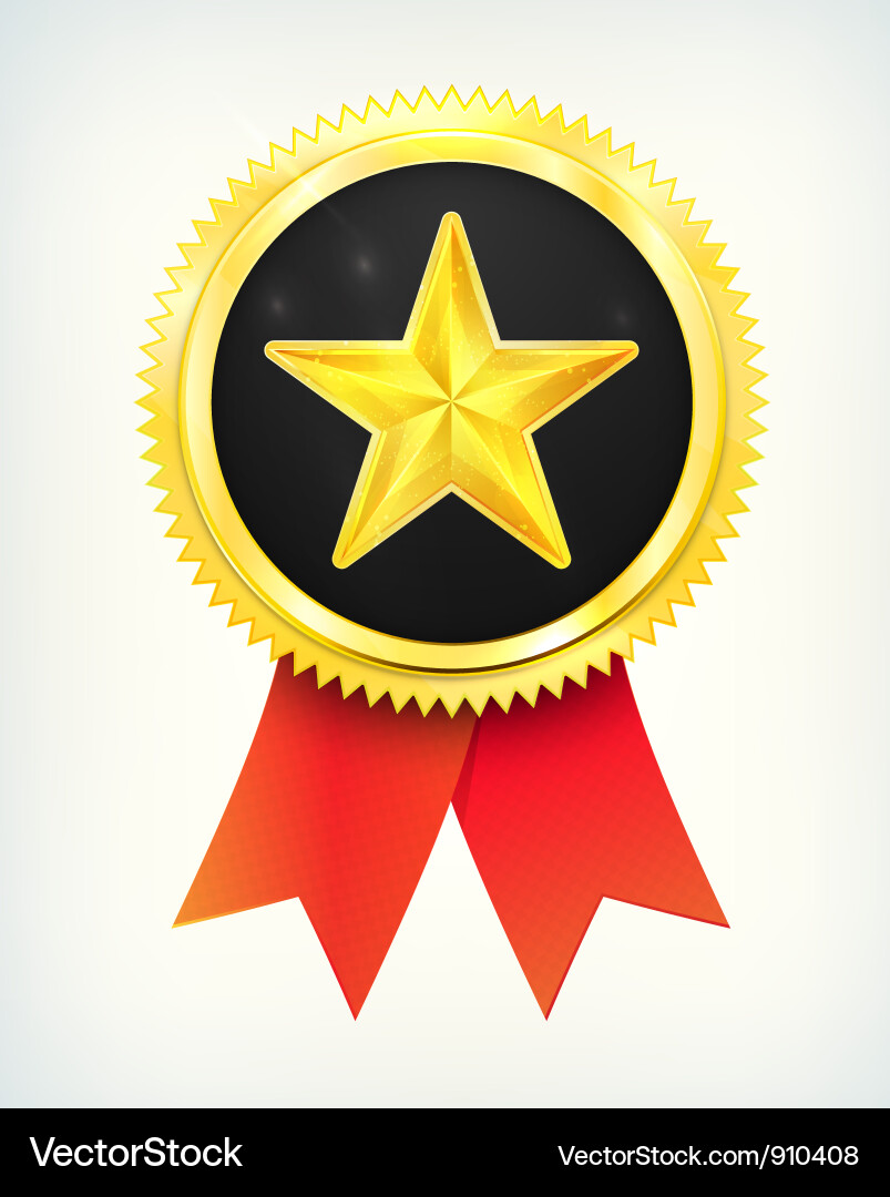 Best choice golden star Royalty Free Vector Image