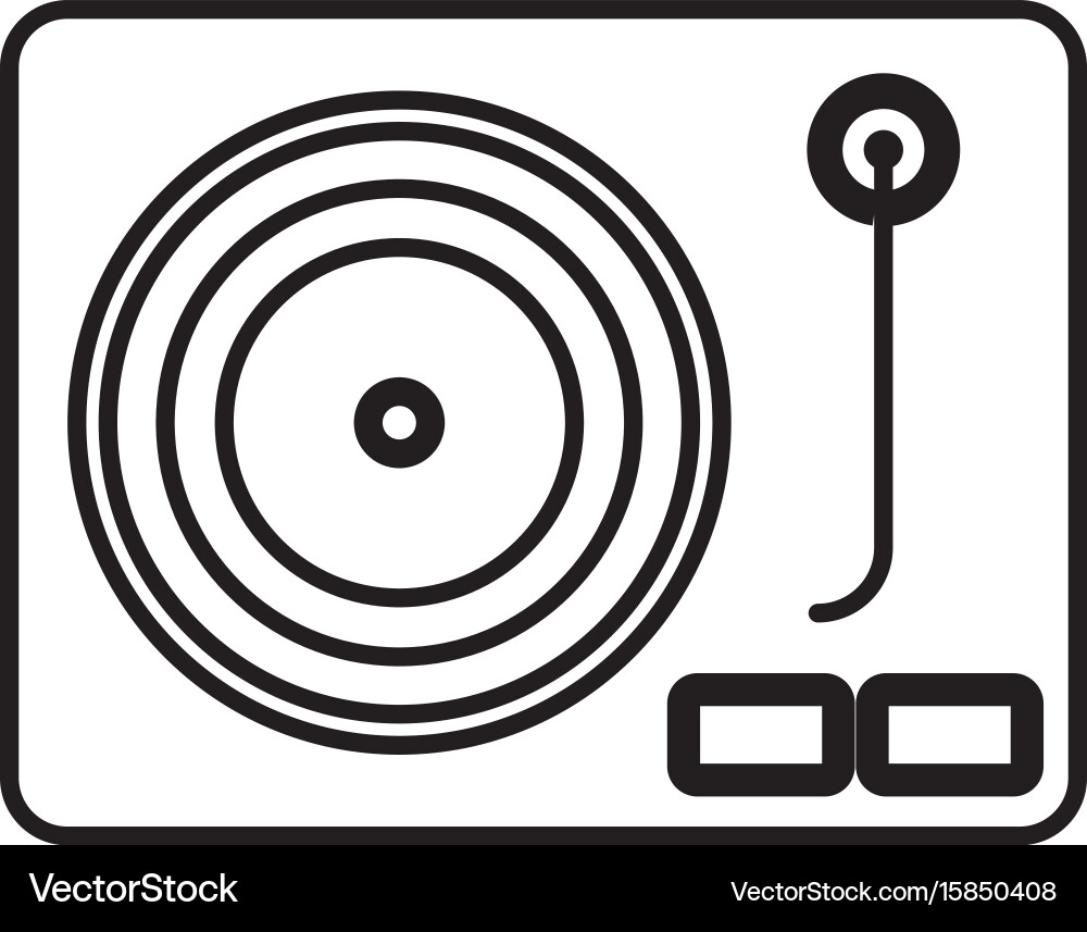 Dj Turntable Symbol Lizenzfreies Vektorbild - VectorStock