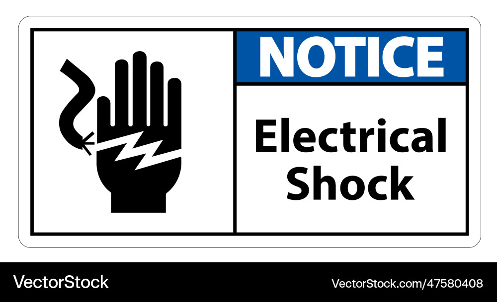 Electrical shock electrocution symbol sign Vector Image