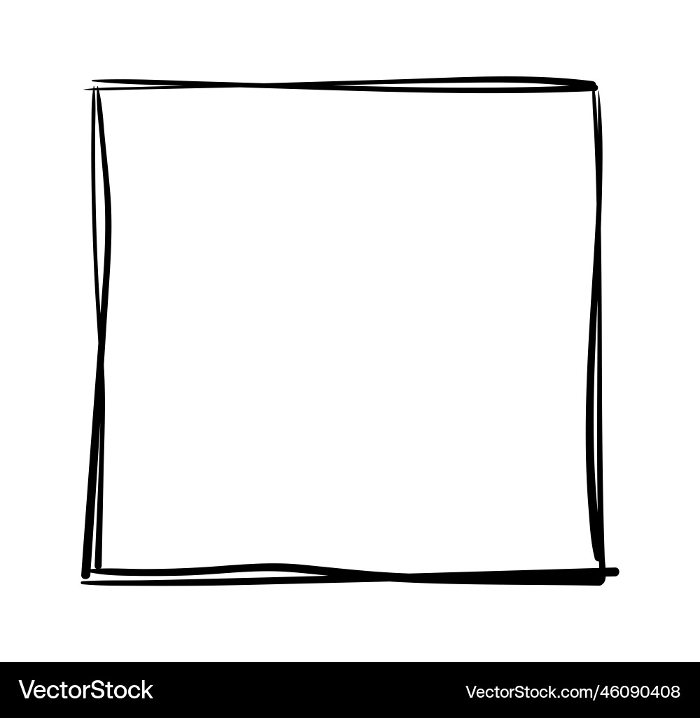 Hand drawn frames handdrawn square frame Vector Image