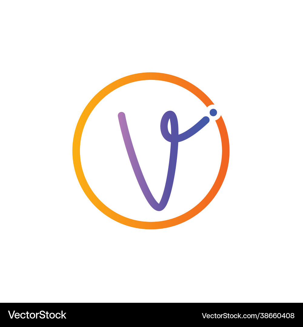 Initials letters v logo design unique Royalty Free Vector