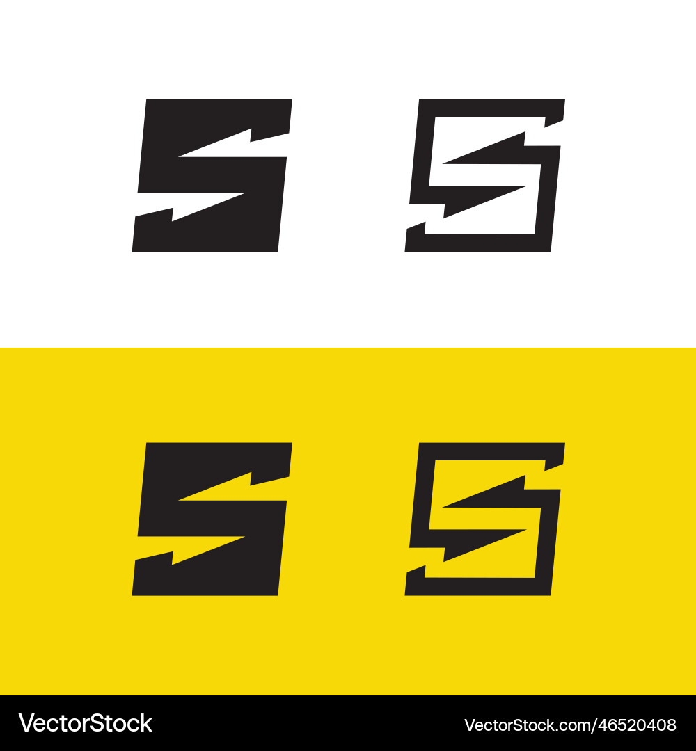 Letter s lightning logo Royalty Free Vector Image