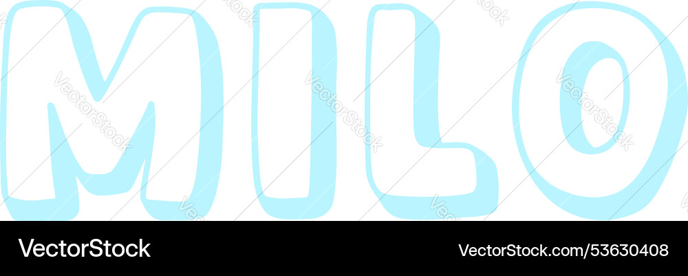 Milo Royalty Free Vector Image - VectorStock