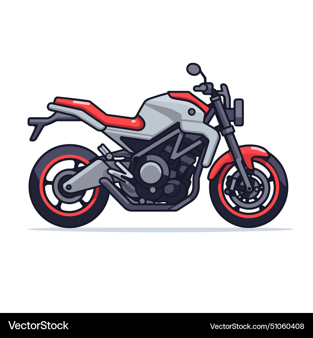 Motor bike isolated Royalty Free Vector Image - VectorStock