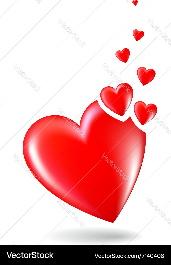 Red Heart Symbol Royalty Free Vector Image - VectorStock