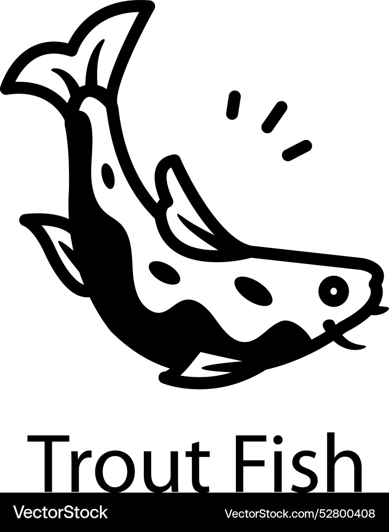 Trout fish Royalty Free Vector Image - VectorStock