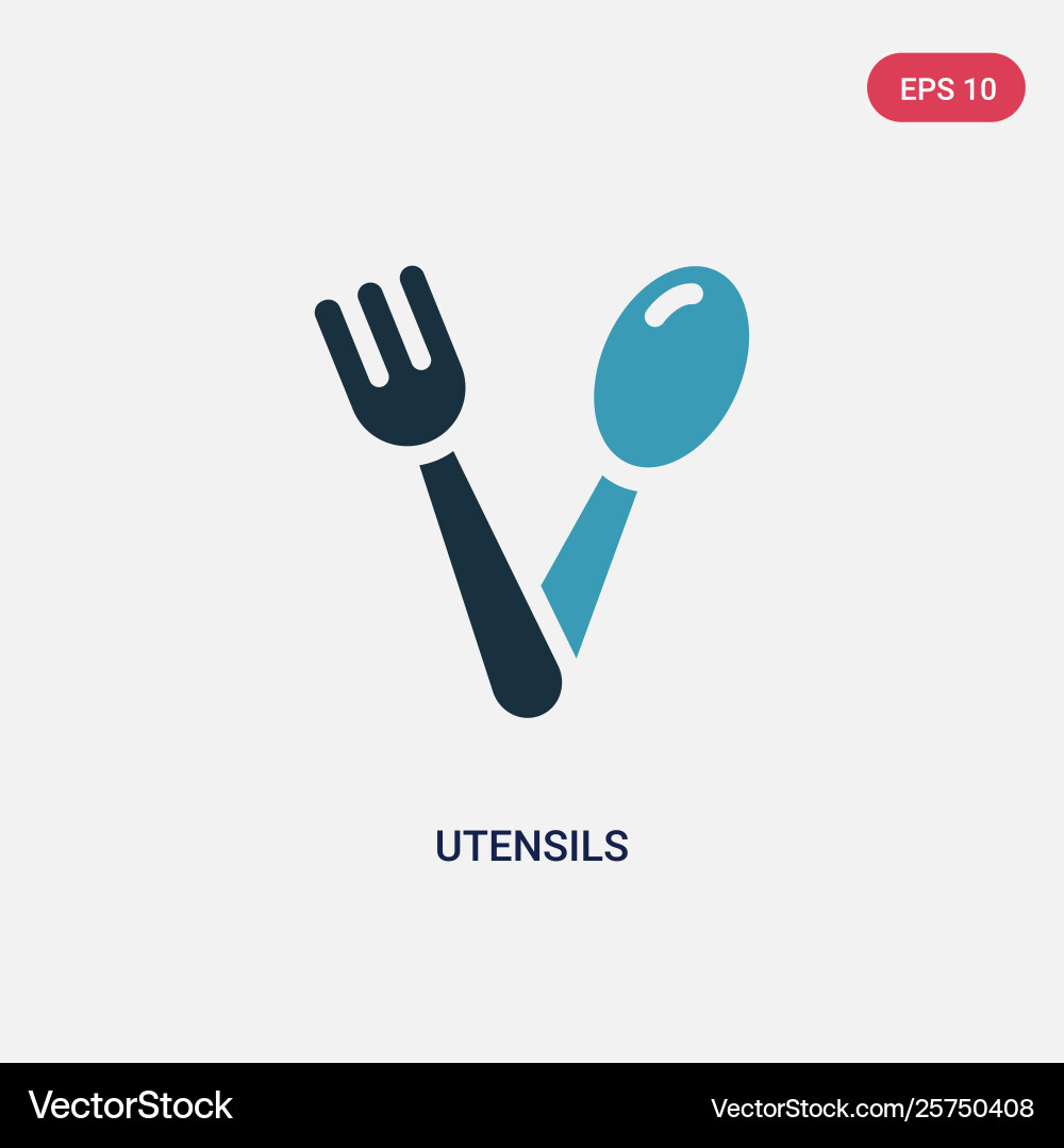Two color utensils icon from tools Royalty Free Vector Image