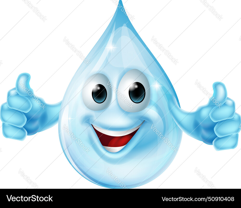 Water drop mascot Royalty Free Vector Image - VectorStock