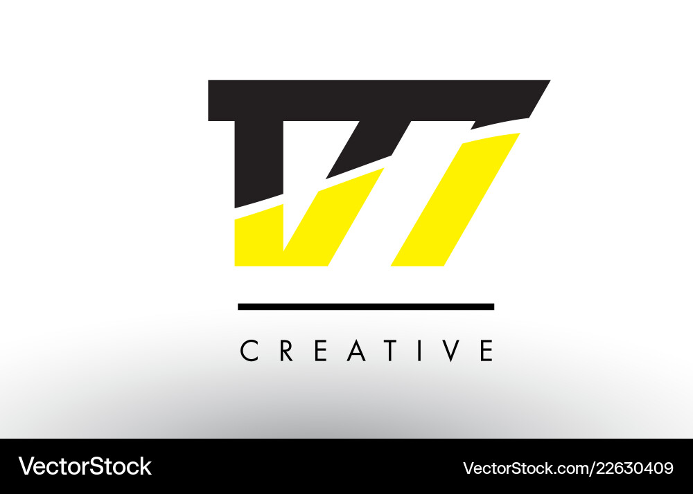 177 black and yellow number logo design Royalty Free Vector