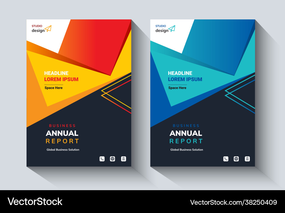 Annual report design layout flyer template Vector Image