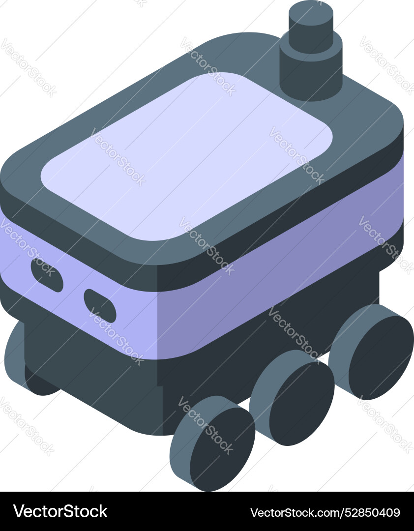 Autonomous robot working delivering something Vector Image