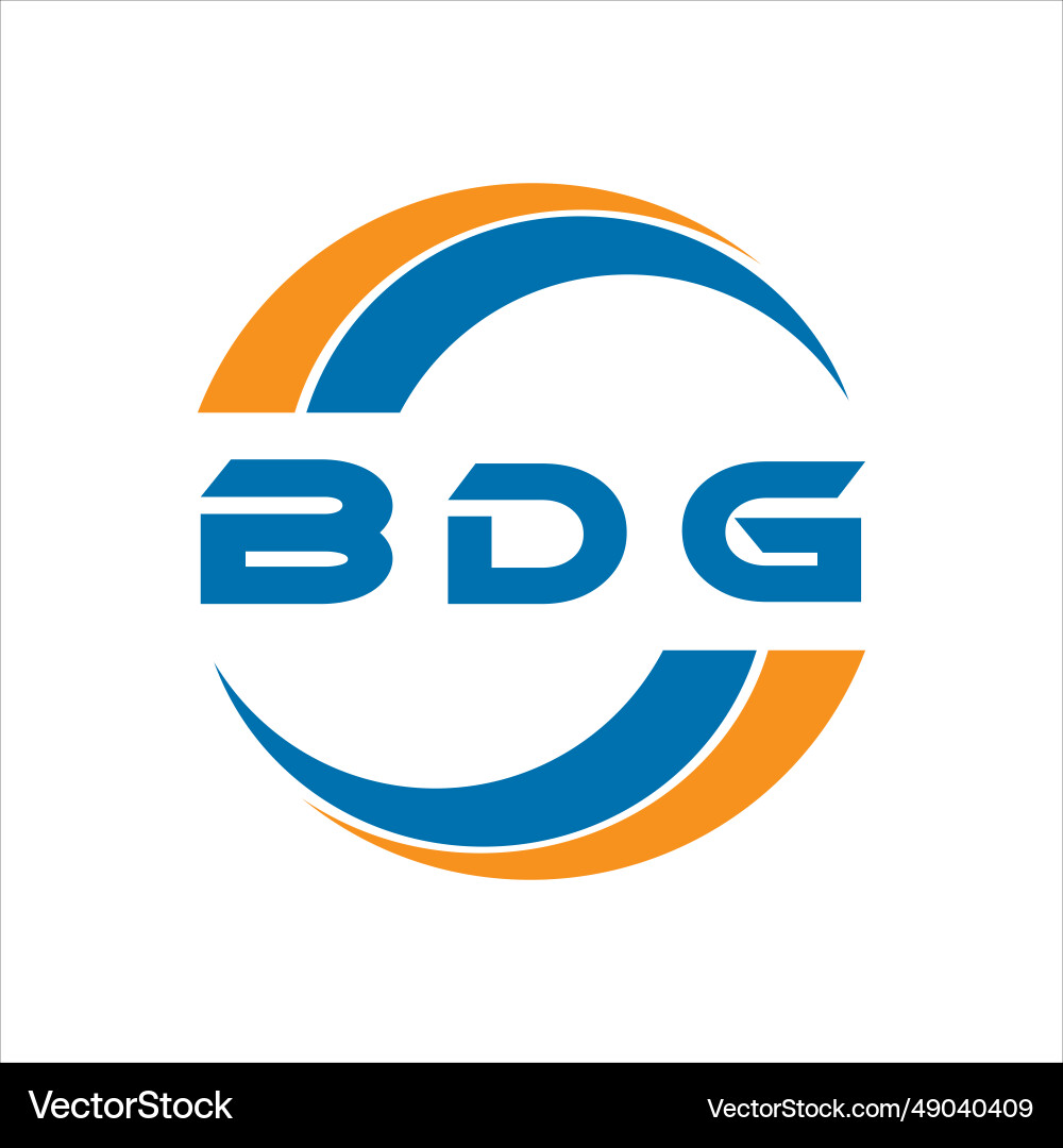 Bdg letter logo design on a white background Vector Image