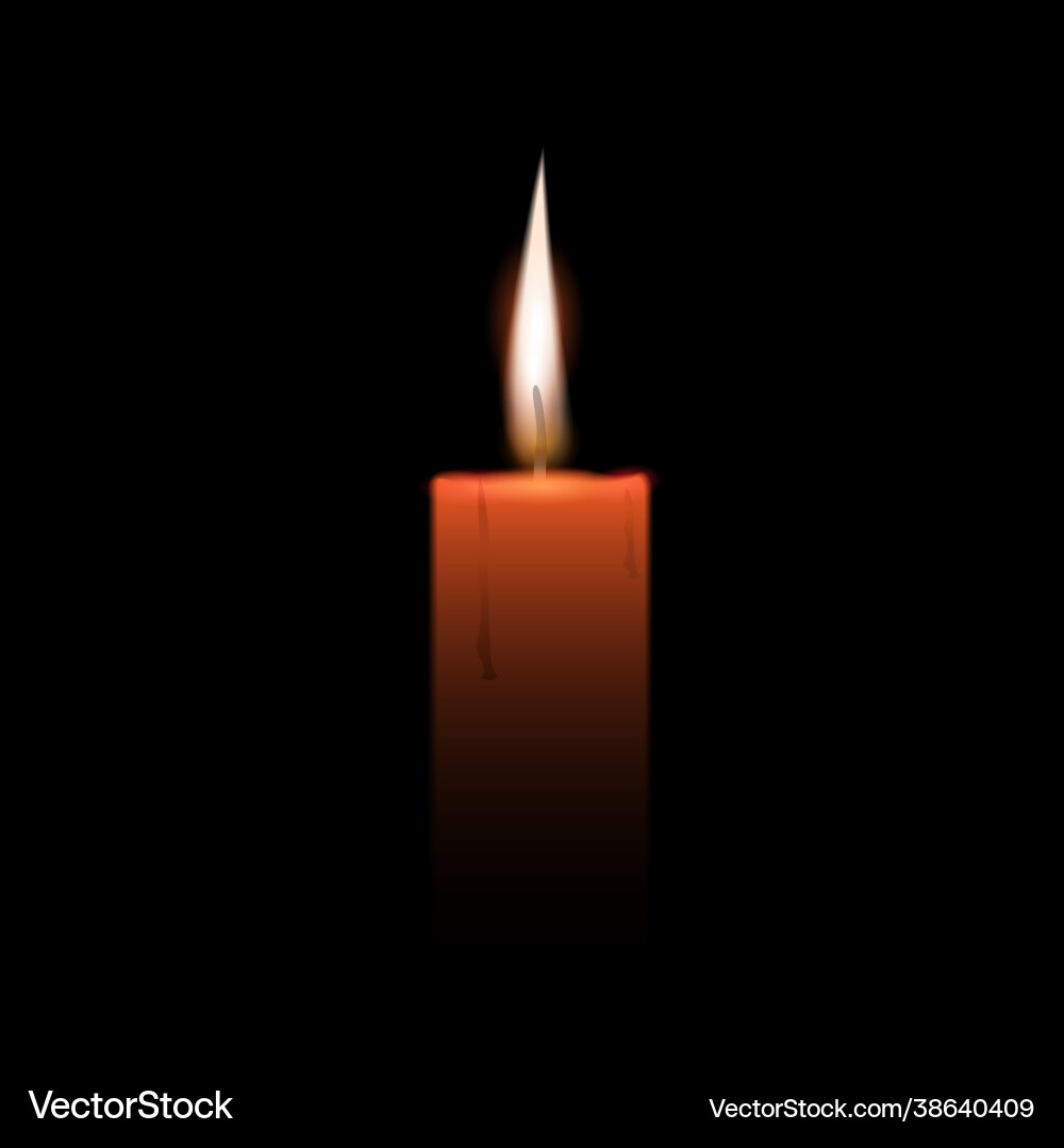 Funeral candle condolence obituary message Vector Image