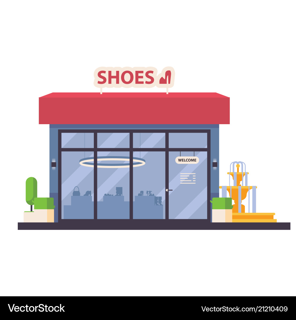 Isolated with shoes store Royalty Free Vector Image