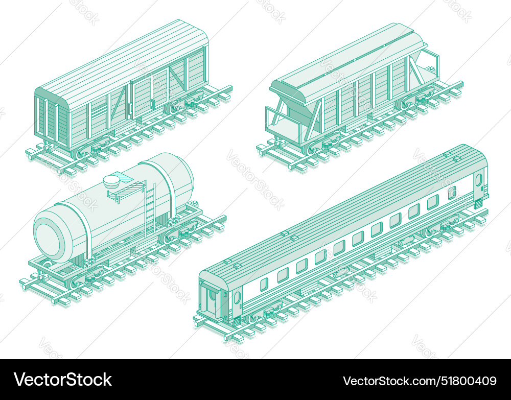 Isometric freight railroad hopper car Royalty Free Vector